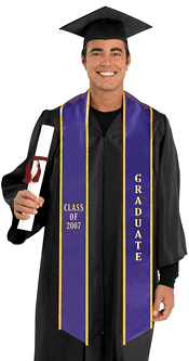 Custom Sashes & Stoles - Pride Sash Graduation Stole - Pageant Sashes